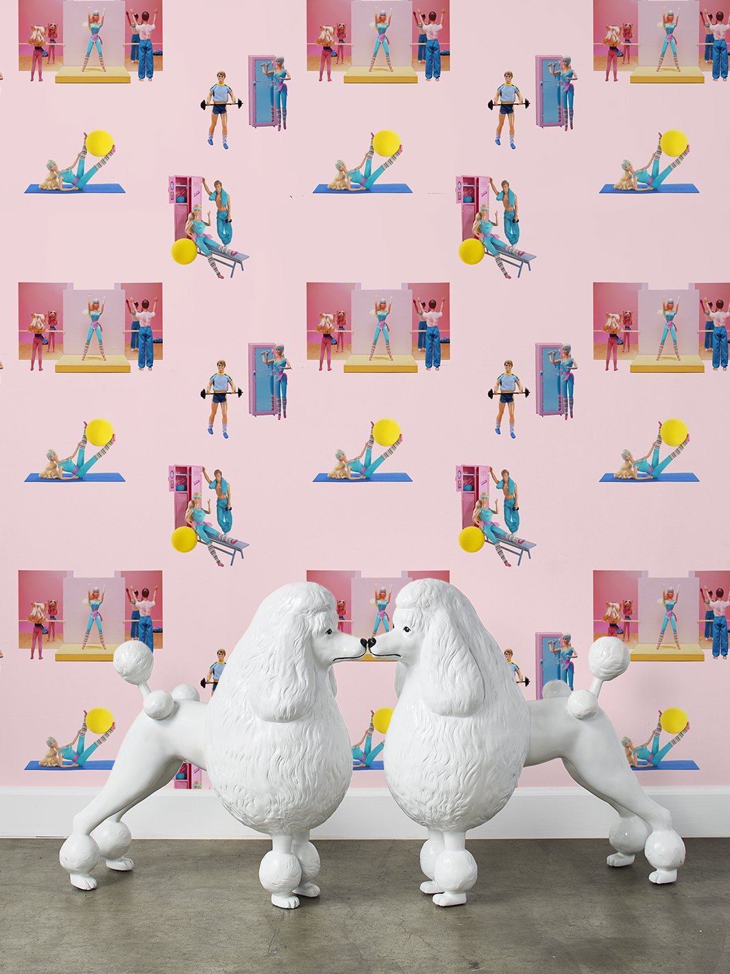 'Workout Barbie™' Wallpaper by Barbie™ - Pink – Wallshoppe