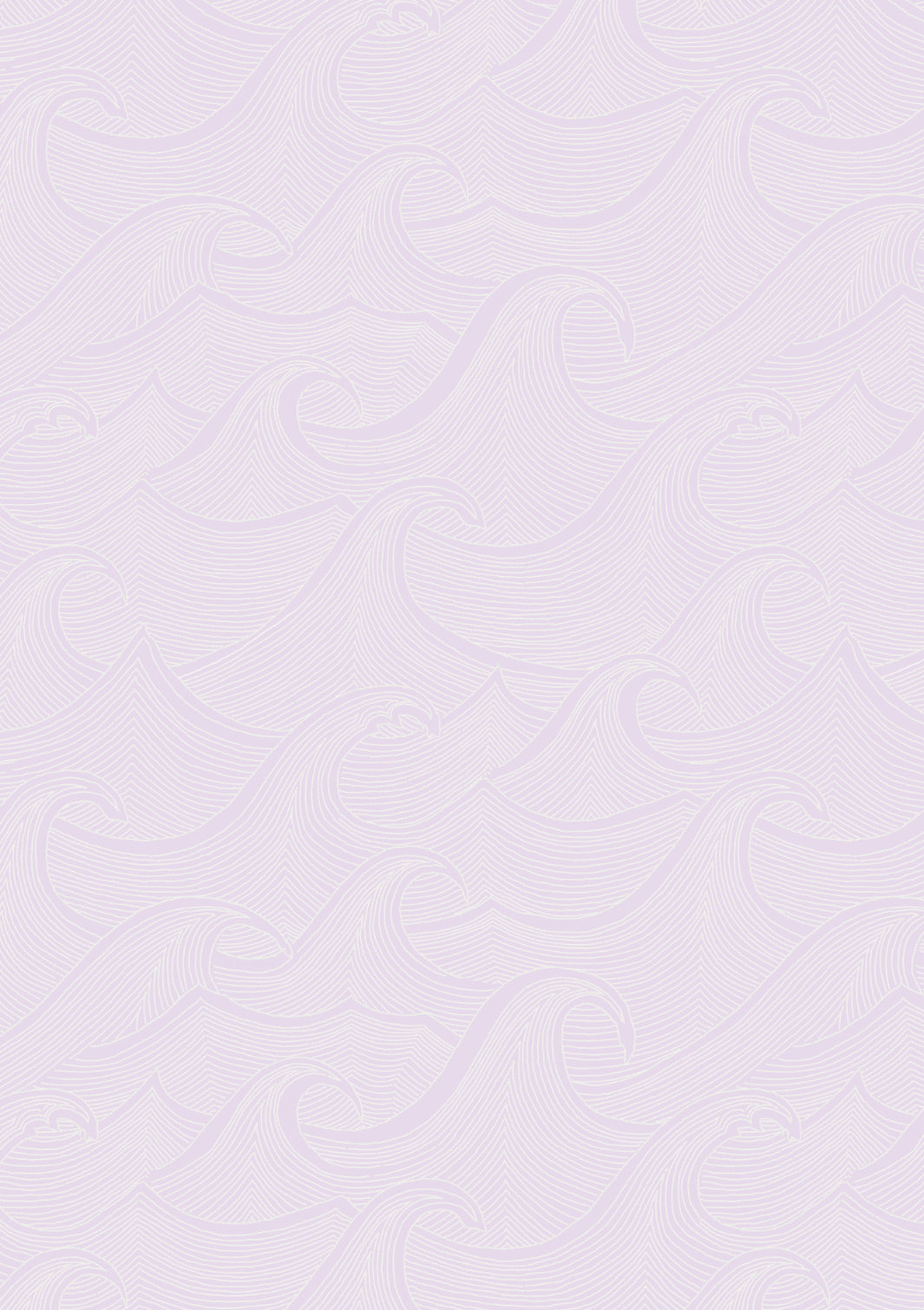 'Waves Two Tone' Wallpaper by Lingua Franca - Lavender – Wallshoppe
