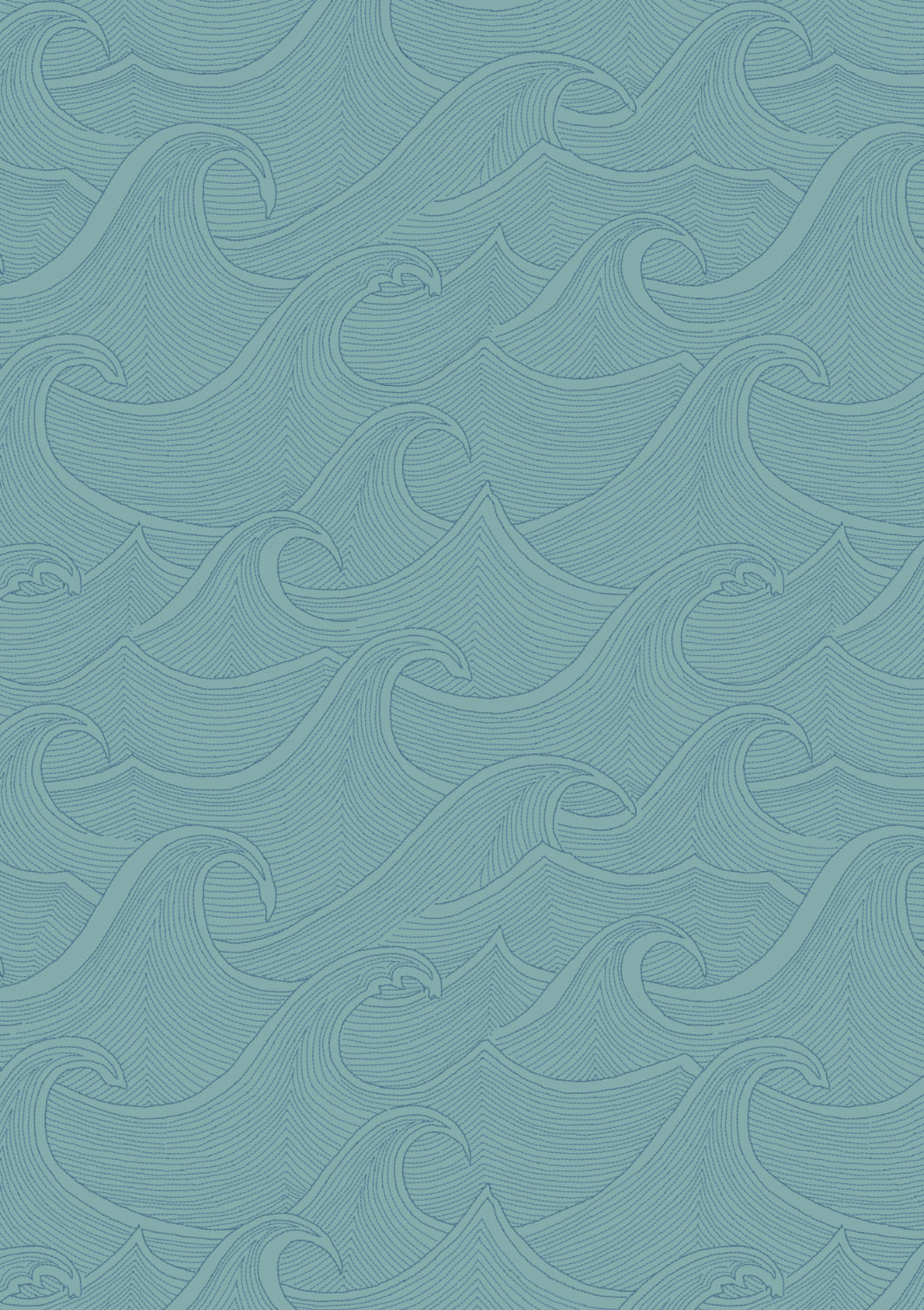 'Waves Two Tone' Wallpaper by Lingua Franca - Marine – Wallshoppe
