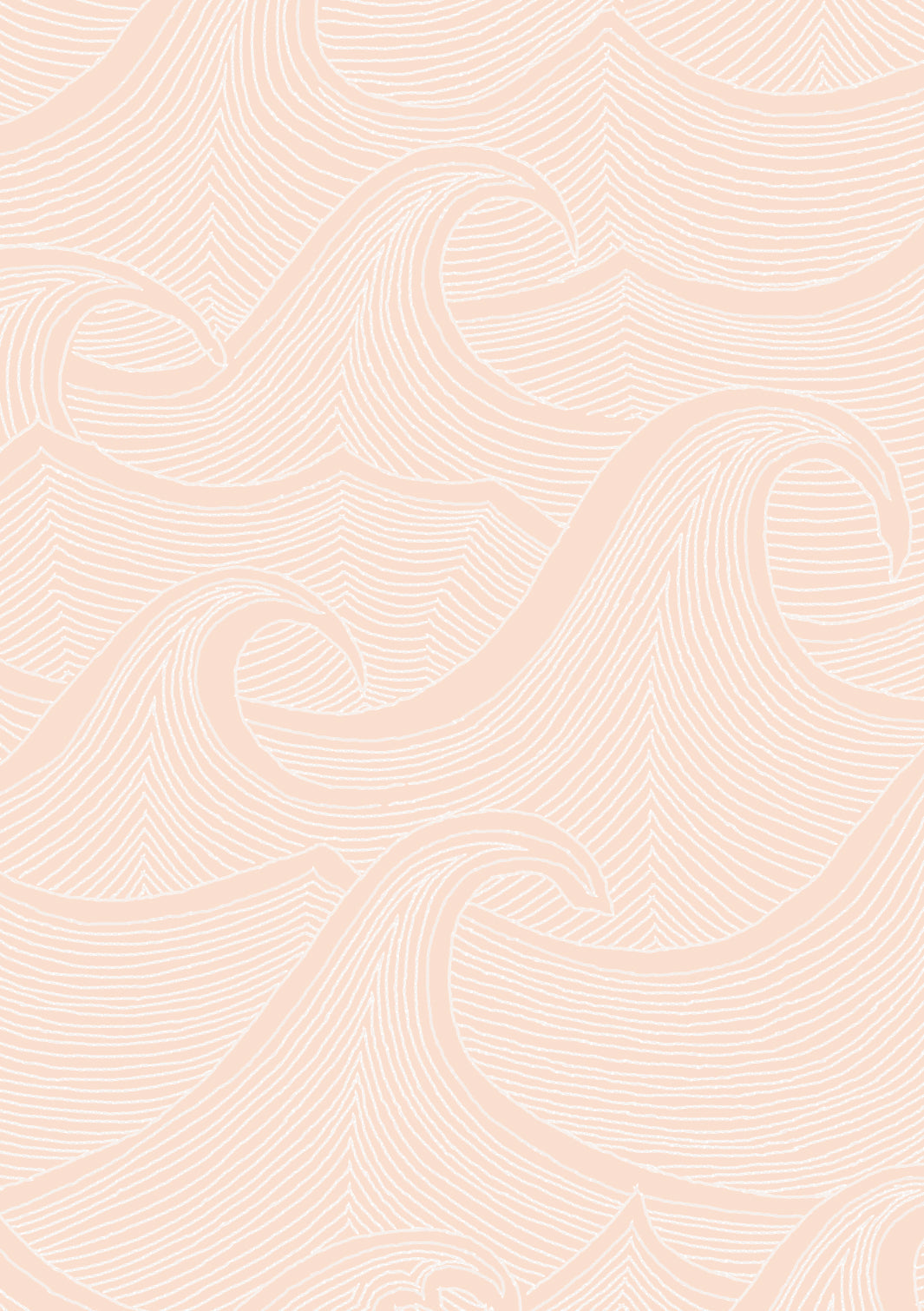 'Waves Two Tone' Wallpaper by Lingua Franca - Peachy – Wallshoppe
